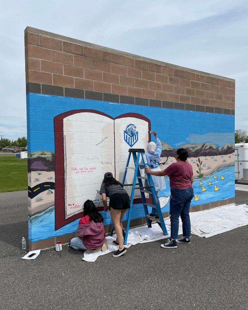 WSU Tri-Cities fine art students design and paint a mural for Marcus ...